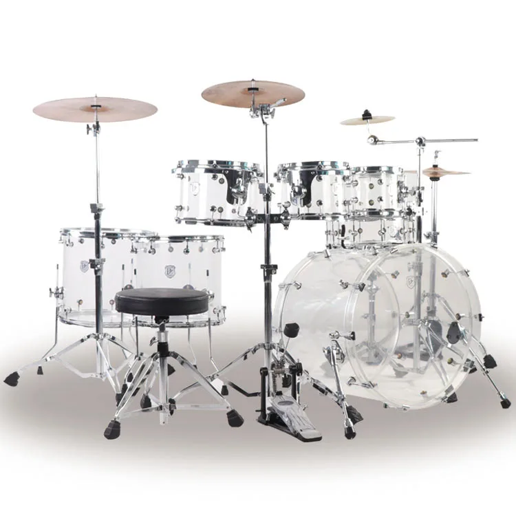 Acrylic Drum Set - Quality Musical Instrument Acoustic 7pieces