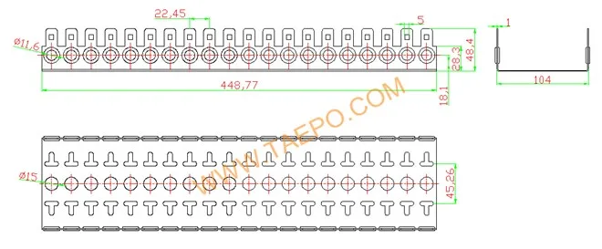 10 Pairs 20 Ways Stainless Steel Back Mount Frame For Krone Lsa Module ...
