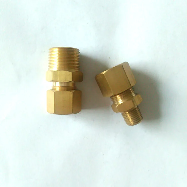 Brass Copper Ferrule Tube Fitting - Union Compression Coupling