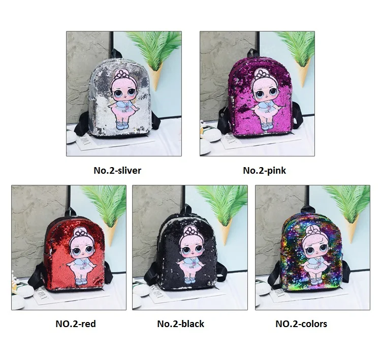 Bling Sequins Cute Cartoon Small Backpack Shoulder Bags School Travel ...