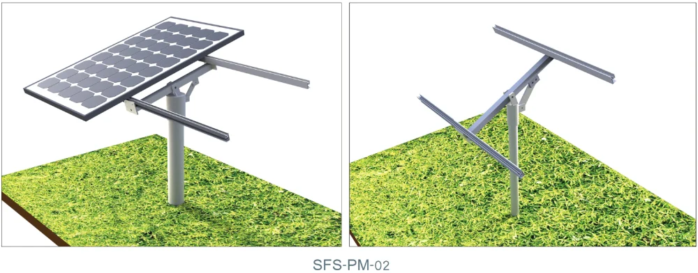 Adjustable Solar Panels Pole Mount Brackets - Customizable Design