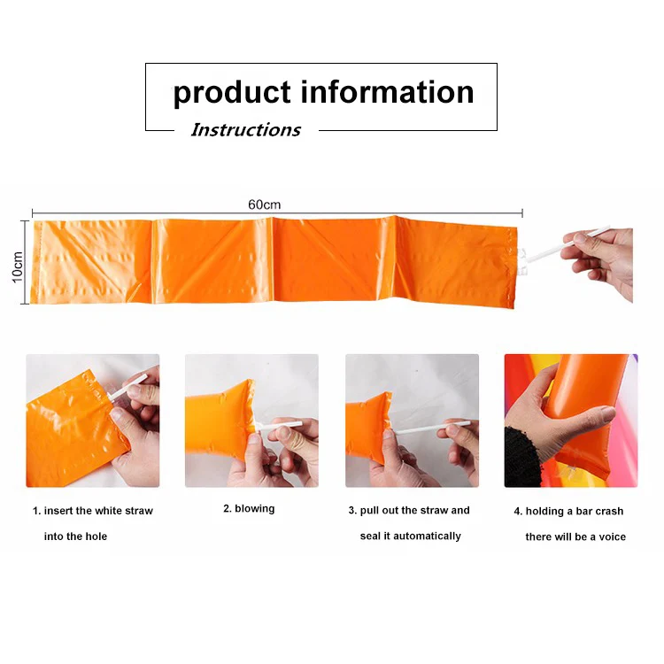 Customizable Inflatable Clap Stick Balloon Clappers