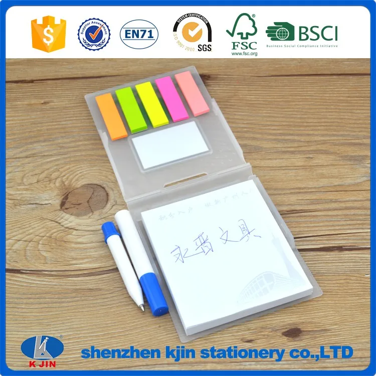 Double Sided Sticky Notepads Memo Set With Pen For Office - Buy Sticky ...
