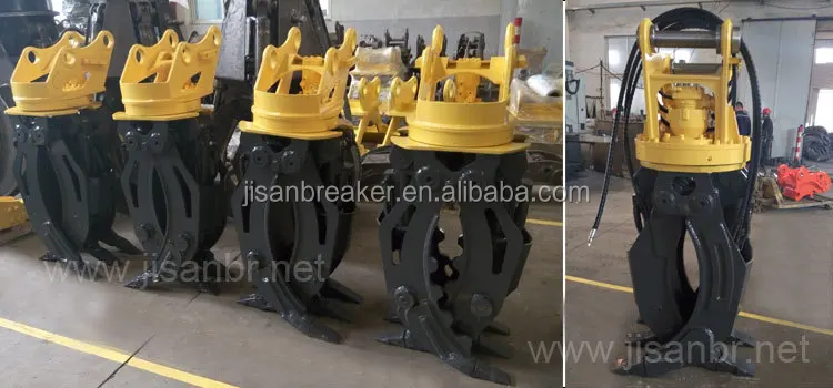 MINI Excavator Parts - Rotating Excavator Grapple for Heavy Machines