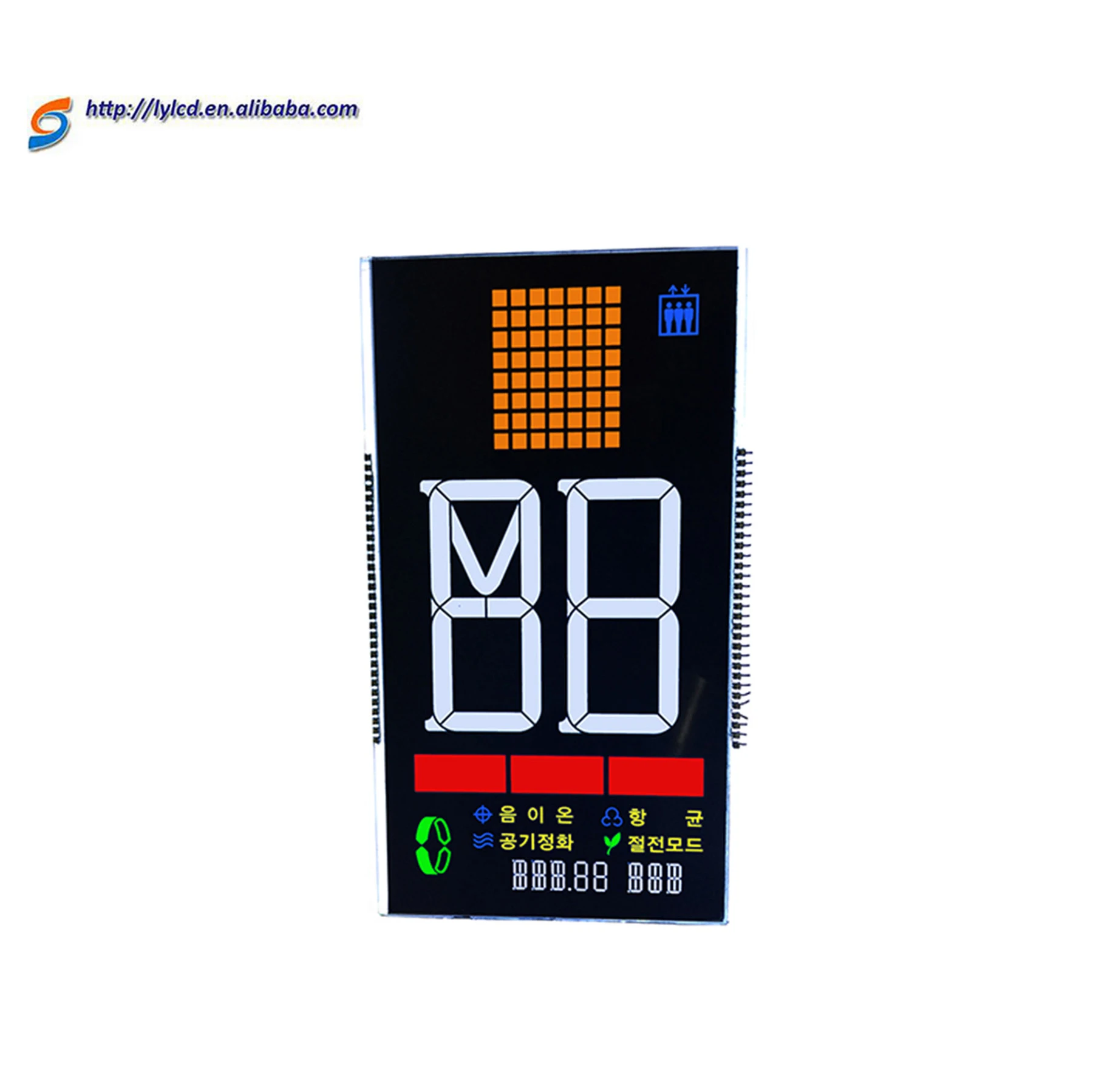 Custom 7 Segment Small Va Lcd Display For Elevator - Buy Small Va Lcd,Custom Va Lcd,Va Lcds ...