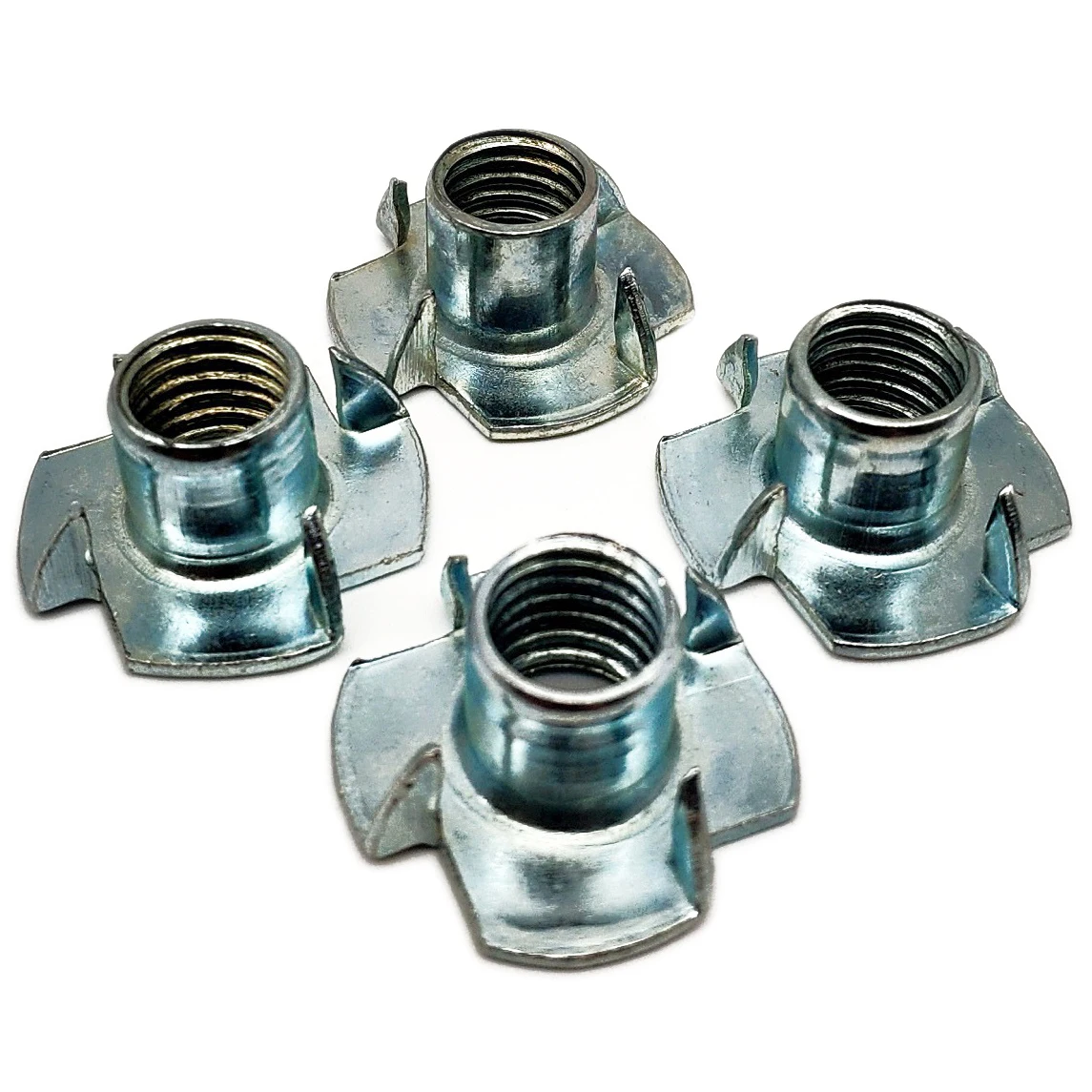 Zinc Plated Tee Nut With 4 Prongs M3 M4 M5 M6 M8 M10 M12 - Buy 4 Prong Tee Nut,M10 Tee Nut,Tee ...