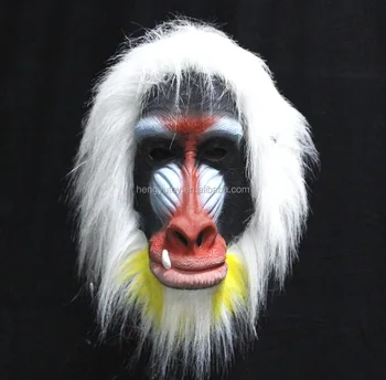 Realistic Latex Monkey Baboon Gorilla Mask Animal Costume For Christmas ...