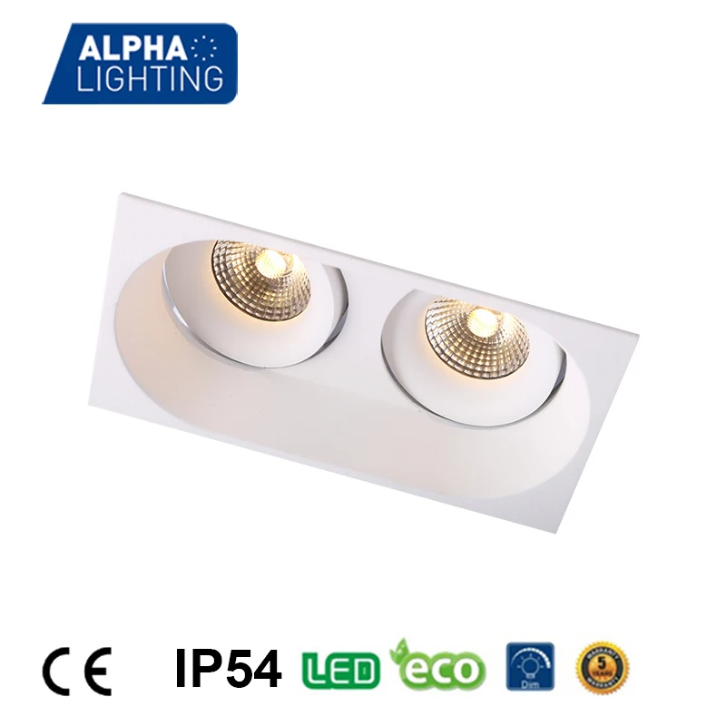 Twin Led Lights Adjustable Led Downlight Square Double Heads Led ...