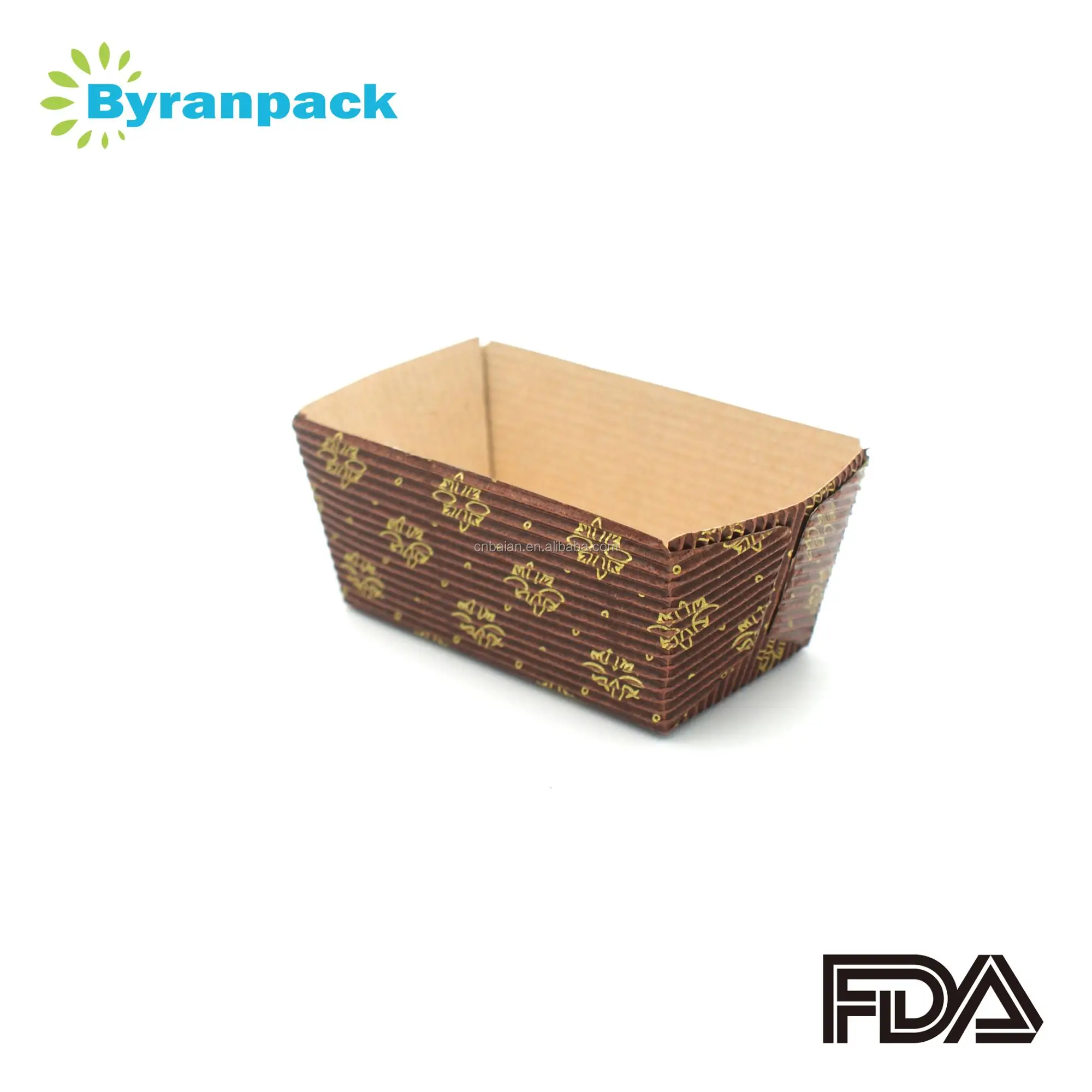 Brown Rectangle Ripple Wall Corrugated Paper Cupcake Liners - Buy ...