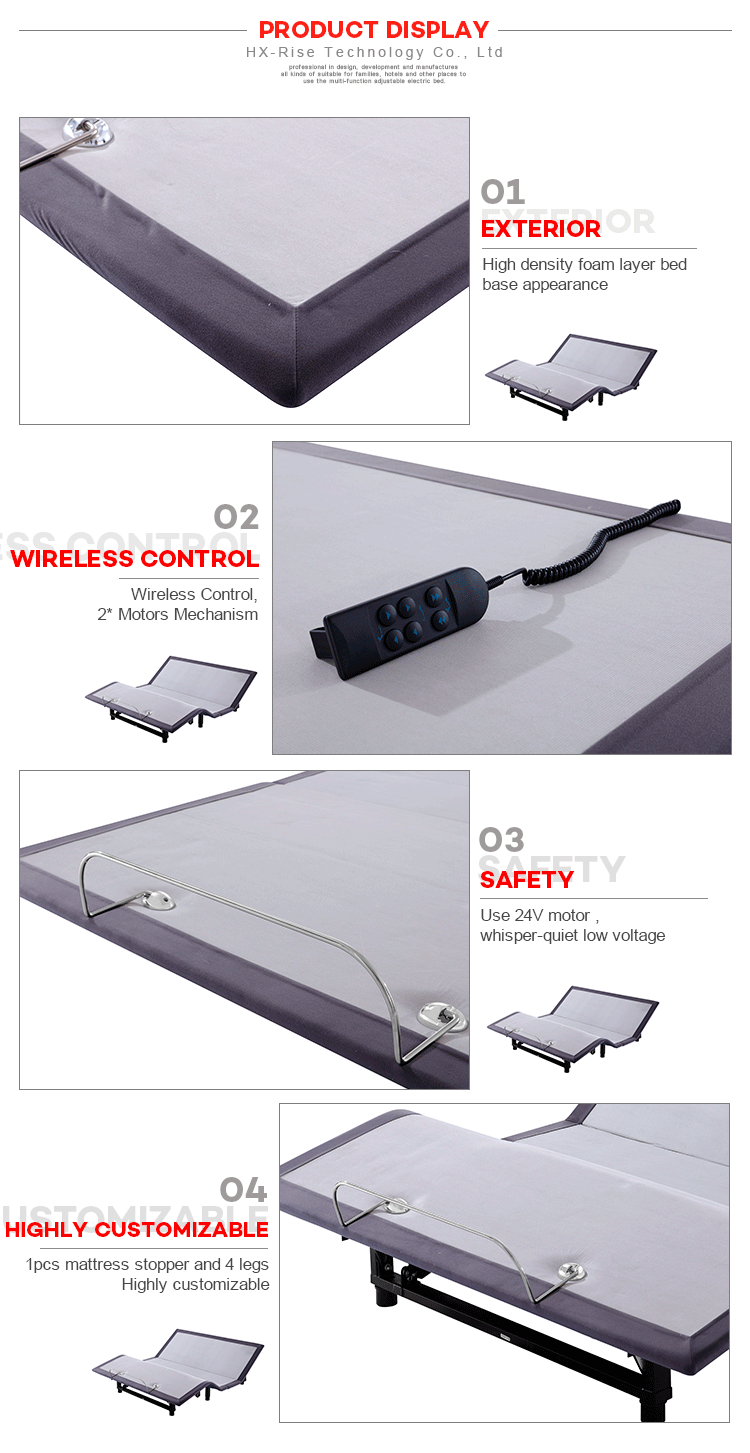 Electric Adjustable Bed With Okin Motor Frame - Buy Electric Facial Bed ...