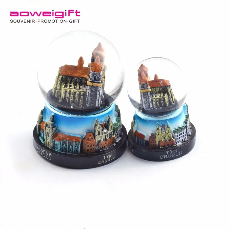 Charles Bridge Glass Snowball - Czech Prague Souvenir