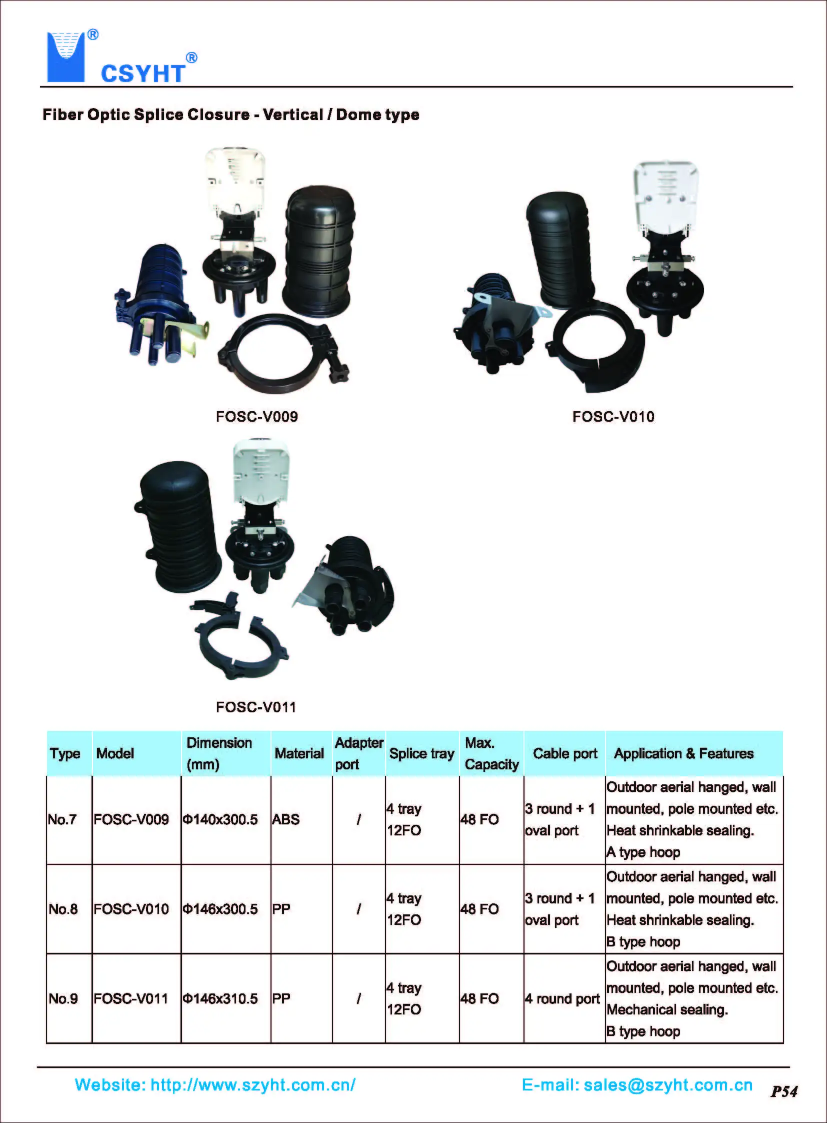 Ip68 Mini Type Outdoor 24 48 Cores Fiber Optic Splice Closure Dome Type ...