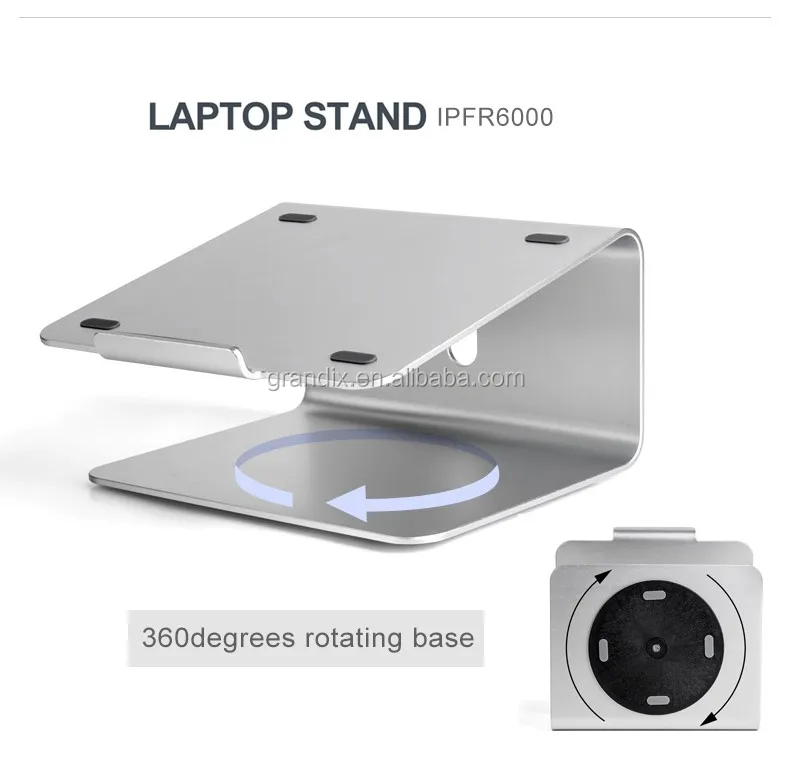 360 Rotating Aluminium Metal Notebook Computer Stand Holder Metal ...