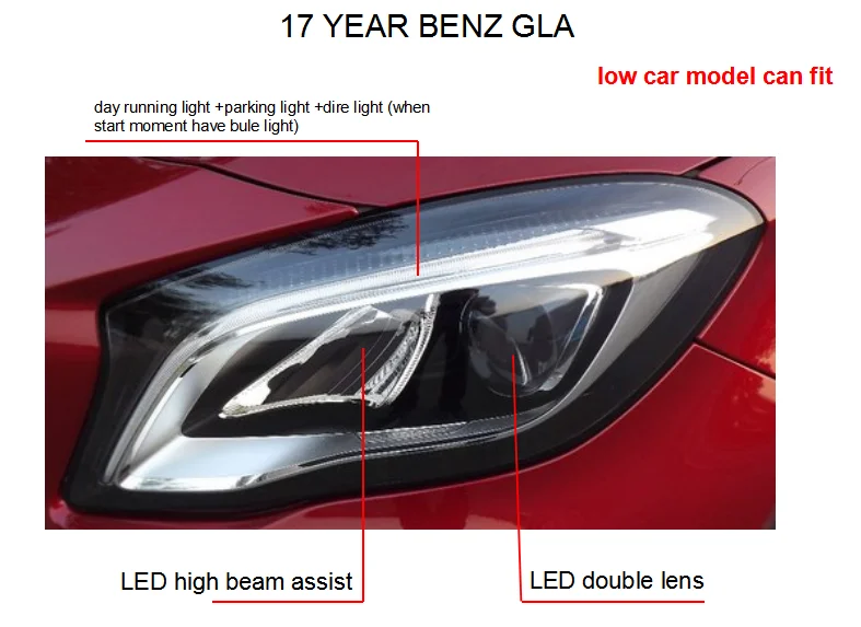 Longding New Design Car Accessories Full Led Head Light For Mercedes ...
