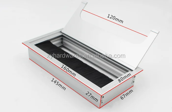 Aluminum Alloy Drywall Wire Table Square Cable Grommet