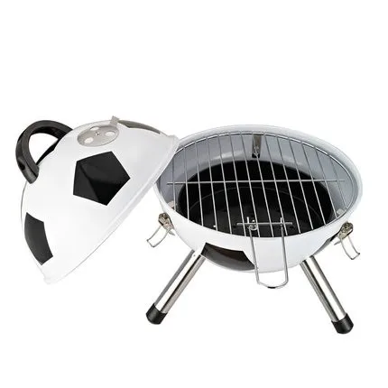 12" Charcoal BBQ Grill - Portable Football Shaped Grill