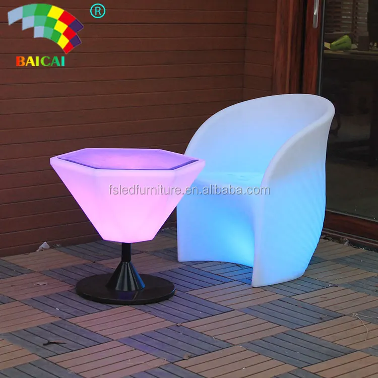 Rechargeable RGB LED Chair Sofa Outdoor Nightclub LED Furniture Sofa ...