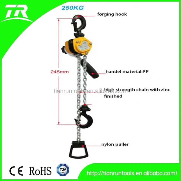 0.25t Hand Manual Chain Block/ Construction Hoist - Buy Chain Block ...