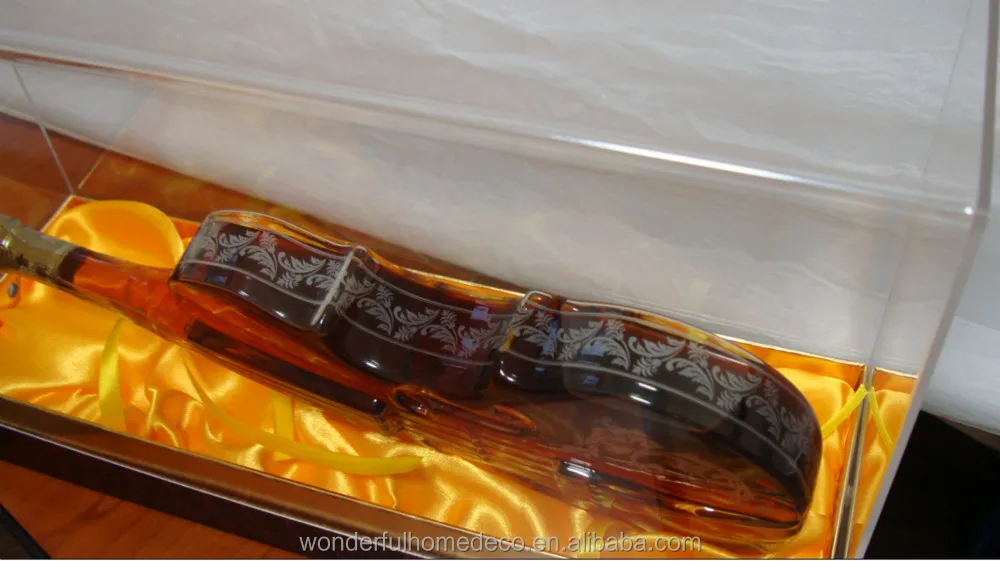 Violin Shaped Glass Wine Bottle/fiddle/geige Shaped Glass Wine Bottle ...