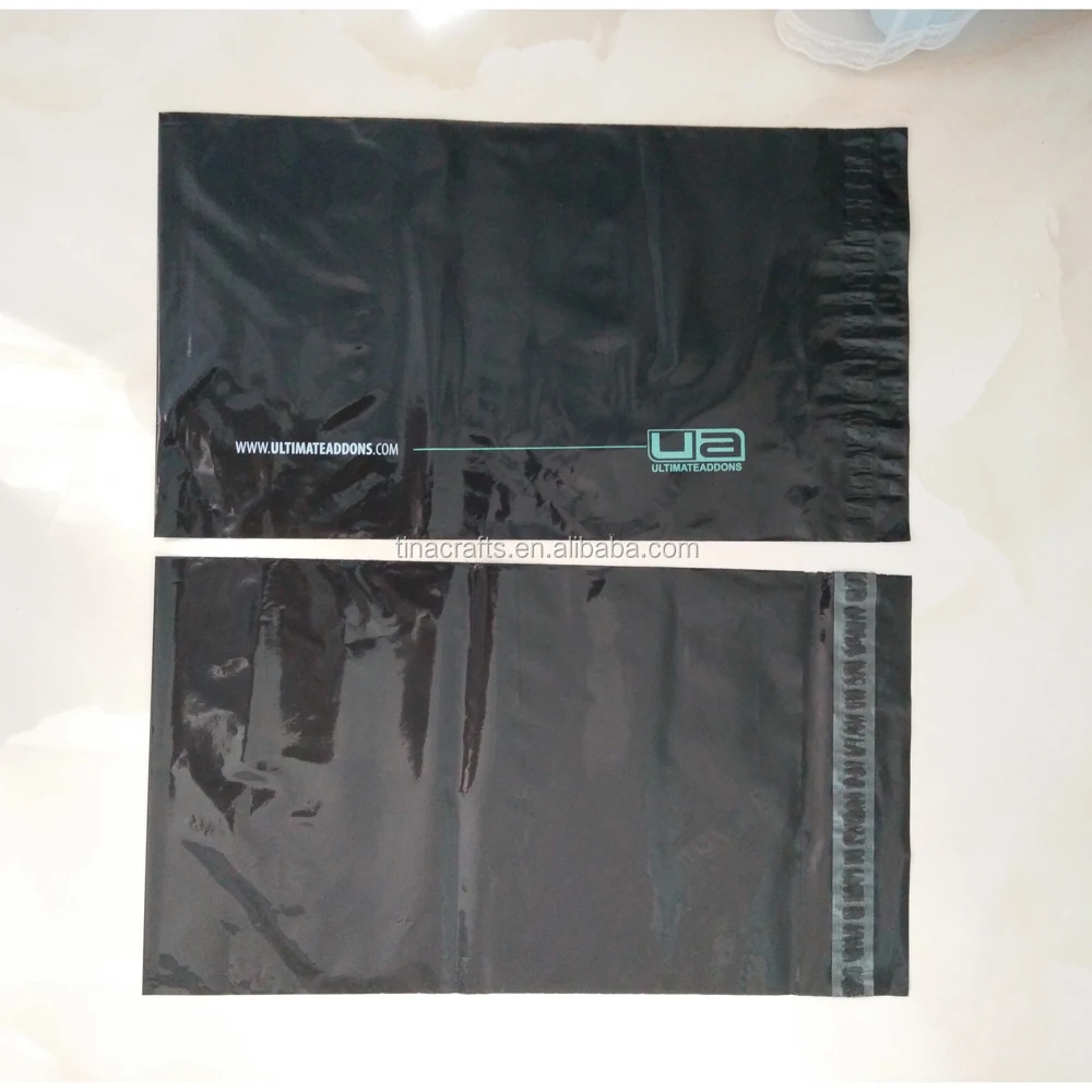 Black Mailing Post Bags 35*45cm Plastic Reusable Polythene Courier ...