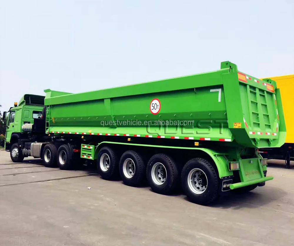 3 Axle Tipper Semi Trailer - 40 Cubic Meter Sand Stone Aggregate ...