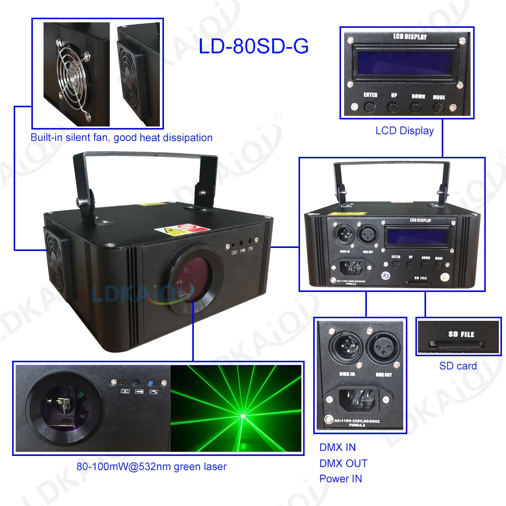 Programmable Laser Projector Christmas Green Laser Lights Indoor Laser ...
