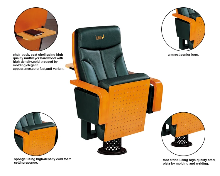Acoustic Absorb Materials Auditorium Seat Chair For Music Theater - Buy ...