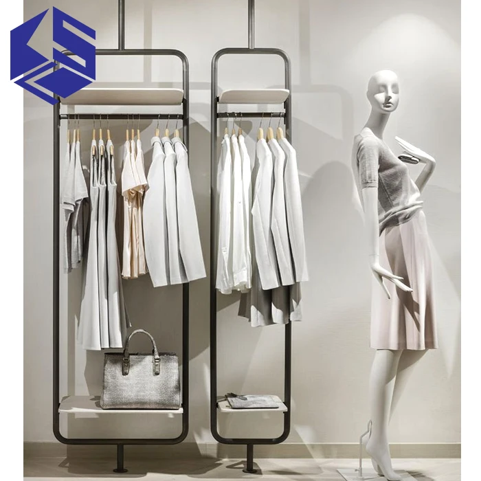 China Factory Modern Boutique Display Rack Clothes Shop Furniture ...