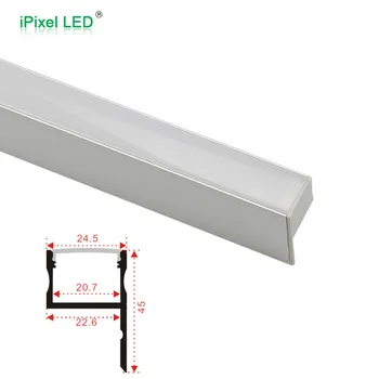 Recessed Flat Frosted Diffuser Pc Cover Aluminum Led Profile/ Extrusion ...