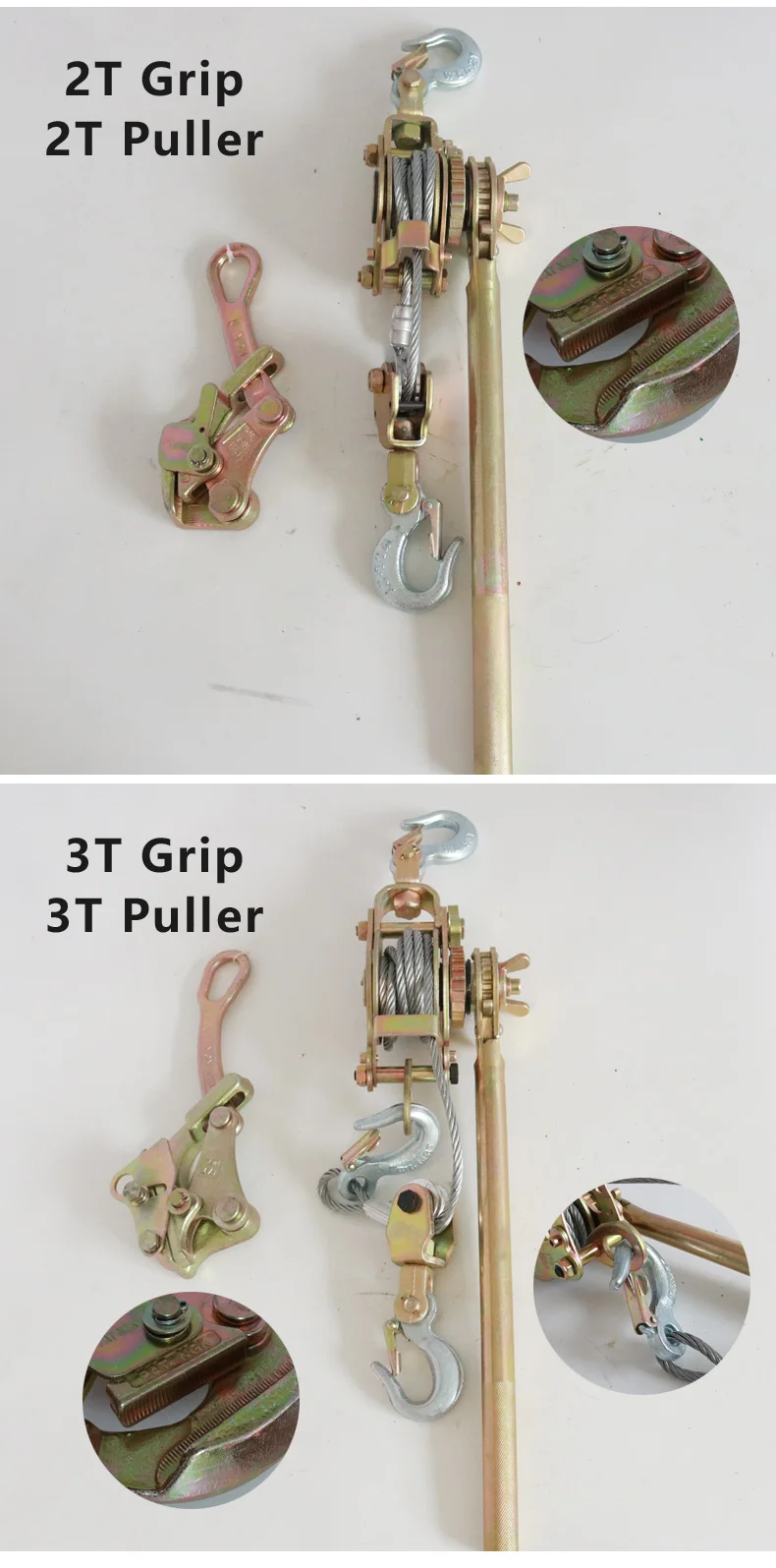 Hand Steel Wire Rope Puller Ratchet Pulling Wire Grip - Buy Japanese ...