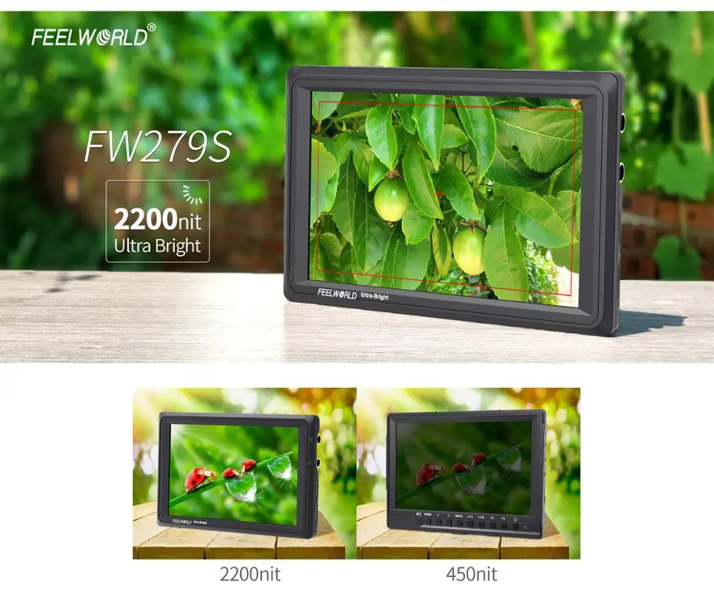 Feelworld Fw279s 7 Inch High Brightness Portable Hdmi Sdi Camera Video ...