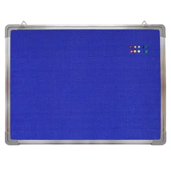 Fabric Message Blue Bulletin Cork Board With Aluminum Frame For Home ...