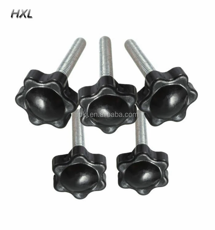Plum Handle Plastic Knob Thumb Bolt Hand Twist Screw