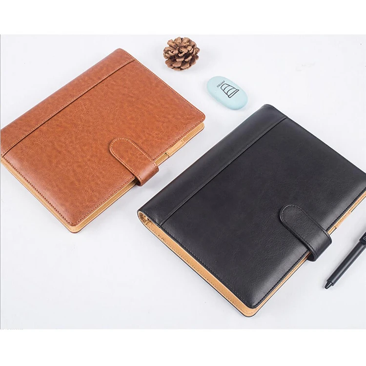 A5 Ring Diary Business Notebook Leather Ruled Memo Pad Weekly Monthly ...