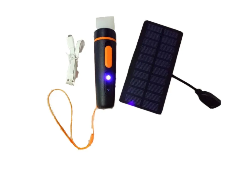Handy Solar Panel Energy Solar Torch Light With Usb Charger For Cell ...