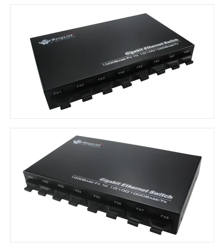 Giabit 1000mbps 8 Fiber Sc Ports +2 Rj45 Ethernet Ports Single Mode ...