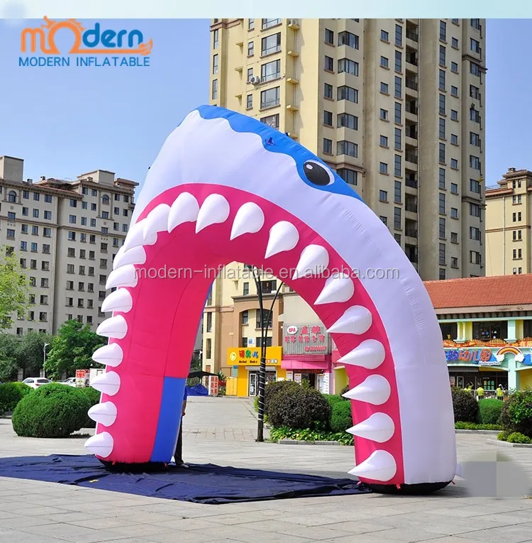 Giant Advertising Inflatable Shark Mouth Arch Tunnel Price for Sea ...