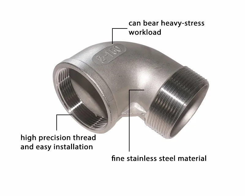 Ss 304 Male Female Threaded Elbow Stainless Steel Pipe Elbow Bsp Thread Ss 90degree Elbow - Buy ...