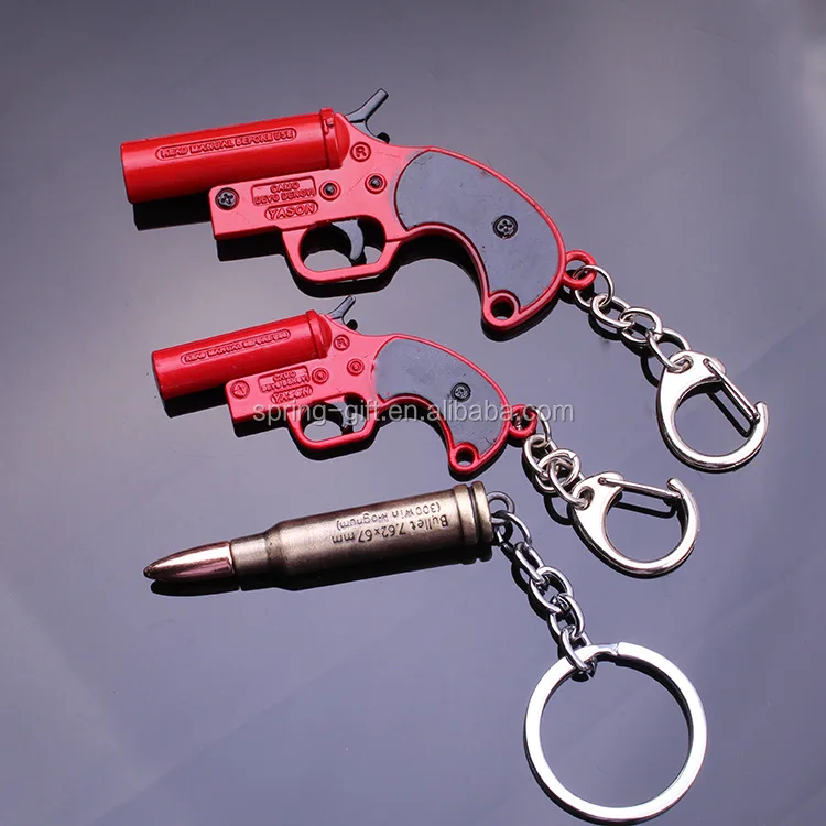 Zinc Alloy Bullet Shaped Metal Keychain Bullet Model Keyring - Buy ...