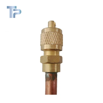 Refrigeration Brass Charging Pin Valve With Copper Pipe - Buy Brass ...