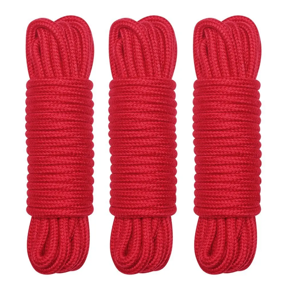 8mm Sturdy And Durable All Purpose Soft Colored Round Red Cotton Rope ...