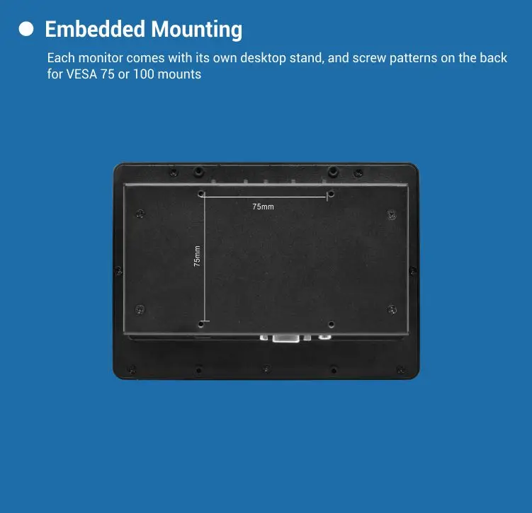 7 인치 와이드 스크린 Tft Lcd 터치 스크린 모니터 Rca 비디오 오디오 입력