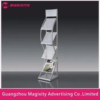 Stainless Steel Floor Stand Brochure Shelves Display Stand - Buy ...