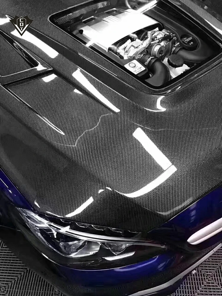 Transparent Carbon Fiber Hood for Mercedes Benz W205 C63 (2012-2016 ...