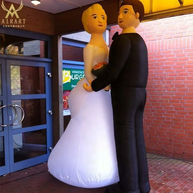 Wedding Planning Custom Giant Bride And Groom Inflatable Cold Air ...