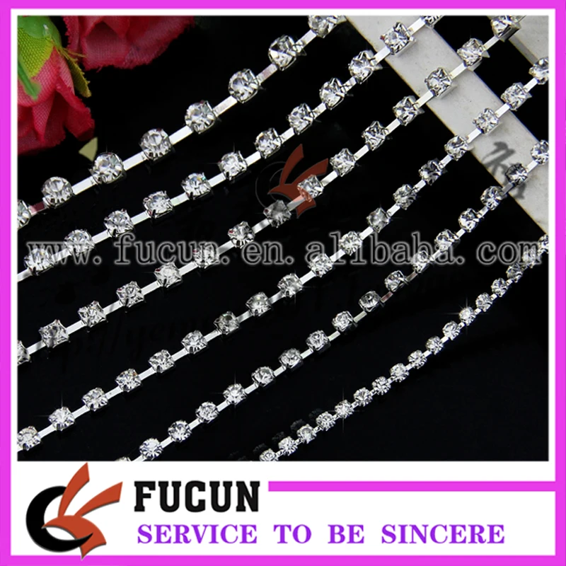 Colour Crystal Gold Tone Rhinestone Chain Roll Wedding Rhinestone Chain ...