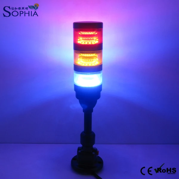 12v 24v IP67 Rotating Revolving Tower Beacon Light LED