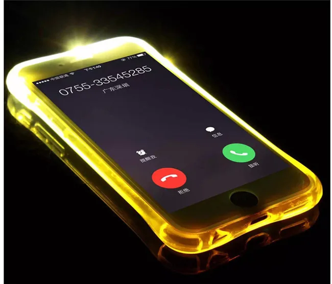 For Iphone Led Case With Led Light Incoming Telegram Tpu Cell Phone For ...