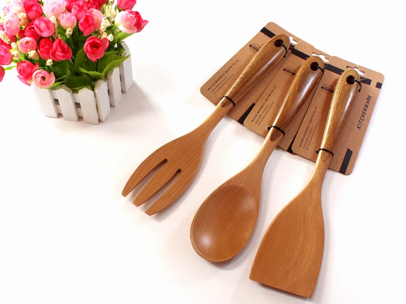 Good Price Acacia Wood Kitchenware With Certificate Resistant Cooking ...