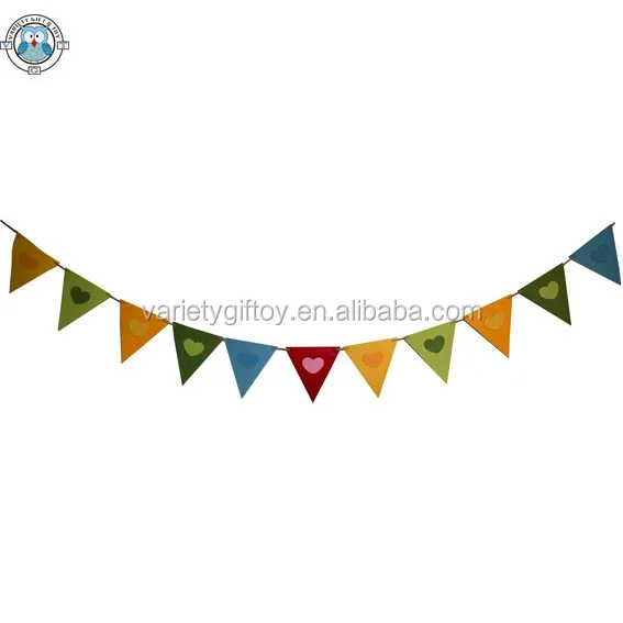 Laser Cut Nice Triangle Flag Felt Garland,Bunting,Banner For Wedding ...